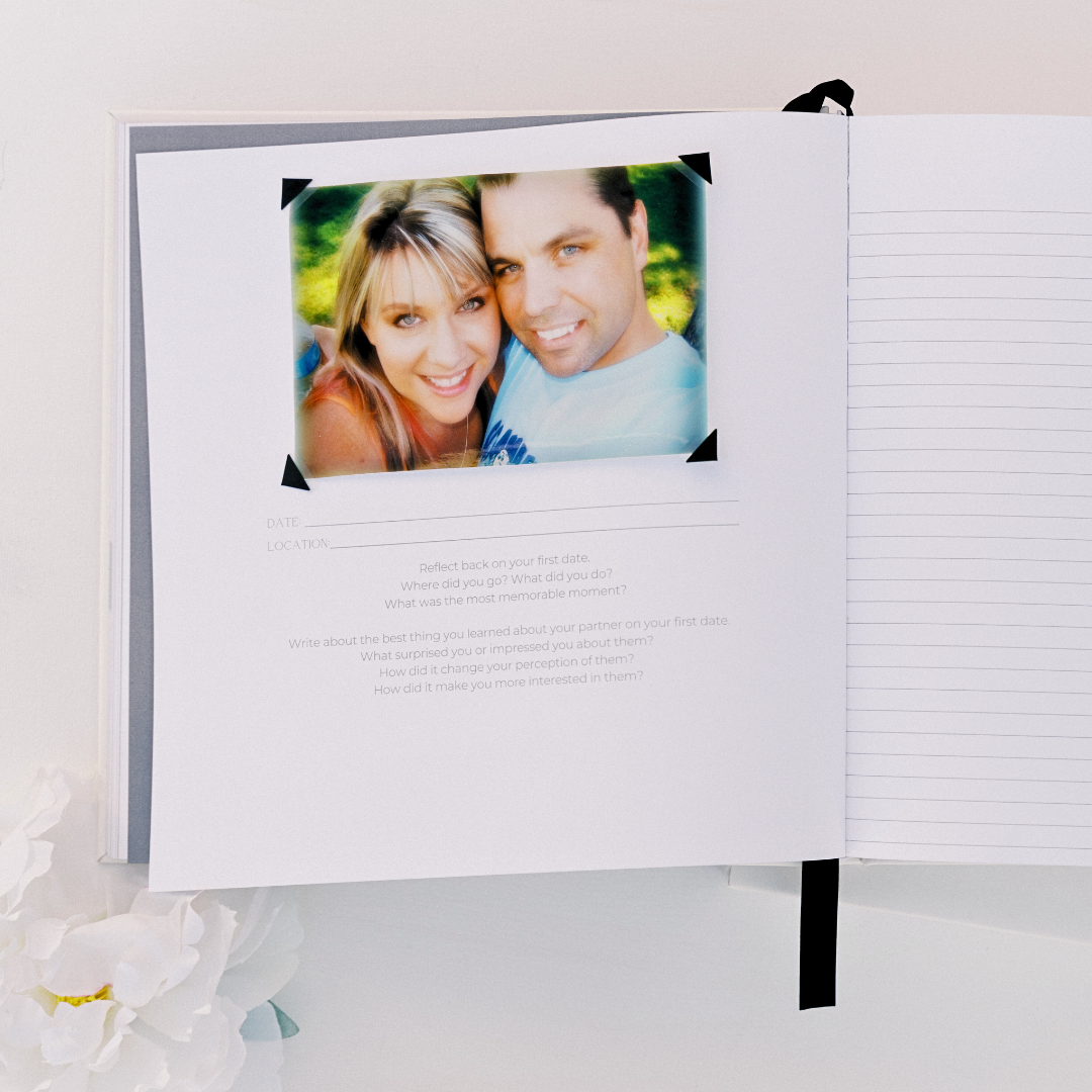 Premium Ivory Leather "Two Hearts - A Love Story" Couples Journal ...